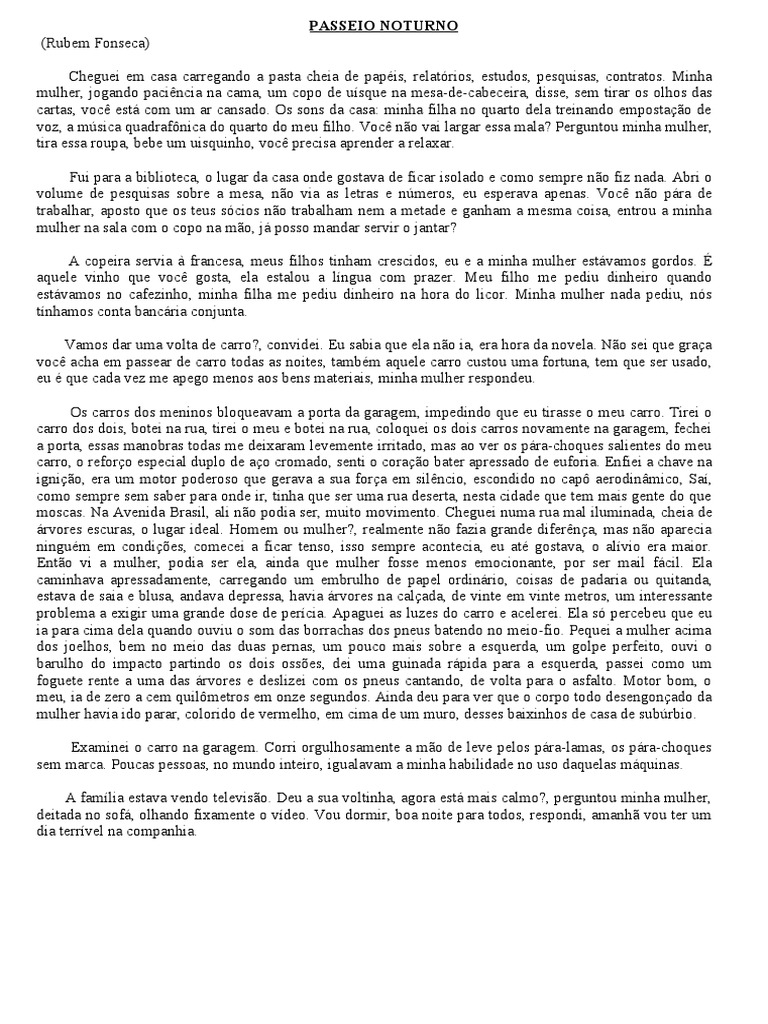 Passeio Noturno | PDF | Carro | Mulher