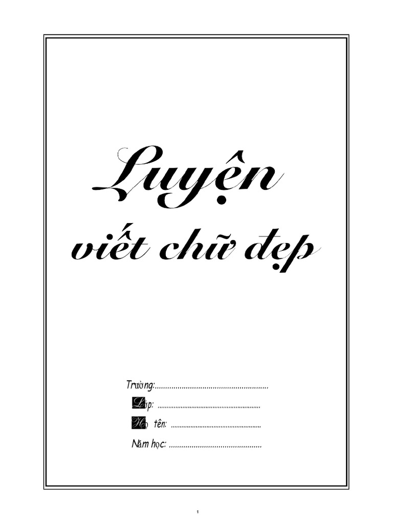 Mau Vo Luyen Viet Chu Dep | PDF