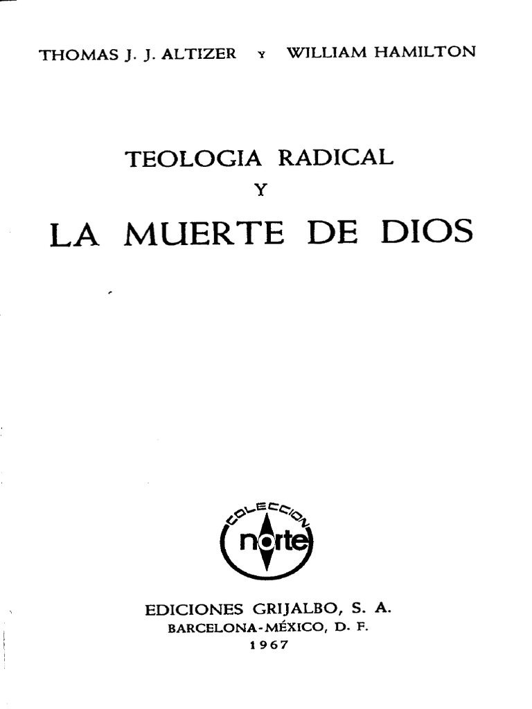 Altizer Thomas - Teología Radical y La Muerte de Dios | PDF | Divinidad ...