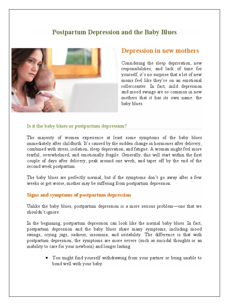 Understanding Postpartum Depression: Causes, Symptoms, and Treatment ...