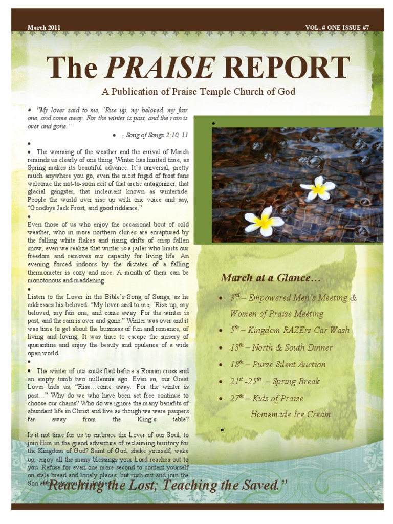 The Praise Report March 2011 | PDF
