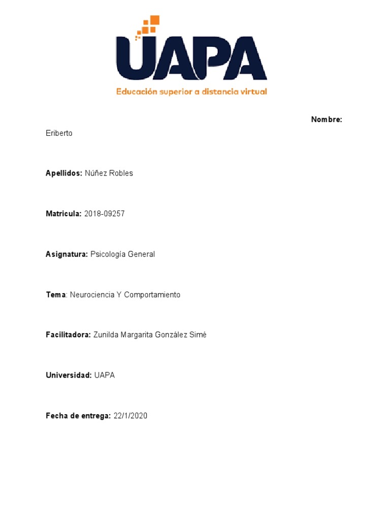 Neurociencia y Comportamiento Humano | PDF | Sistema nervioso | Neurona