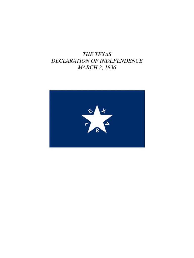 Texas Independence (1836) | PDF | Natural And Legal Rights | Civil ...