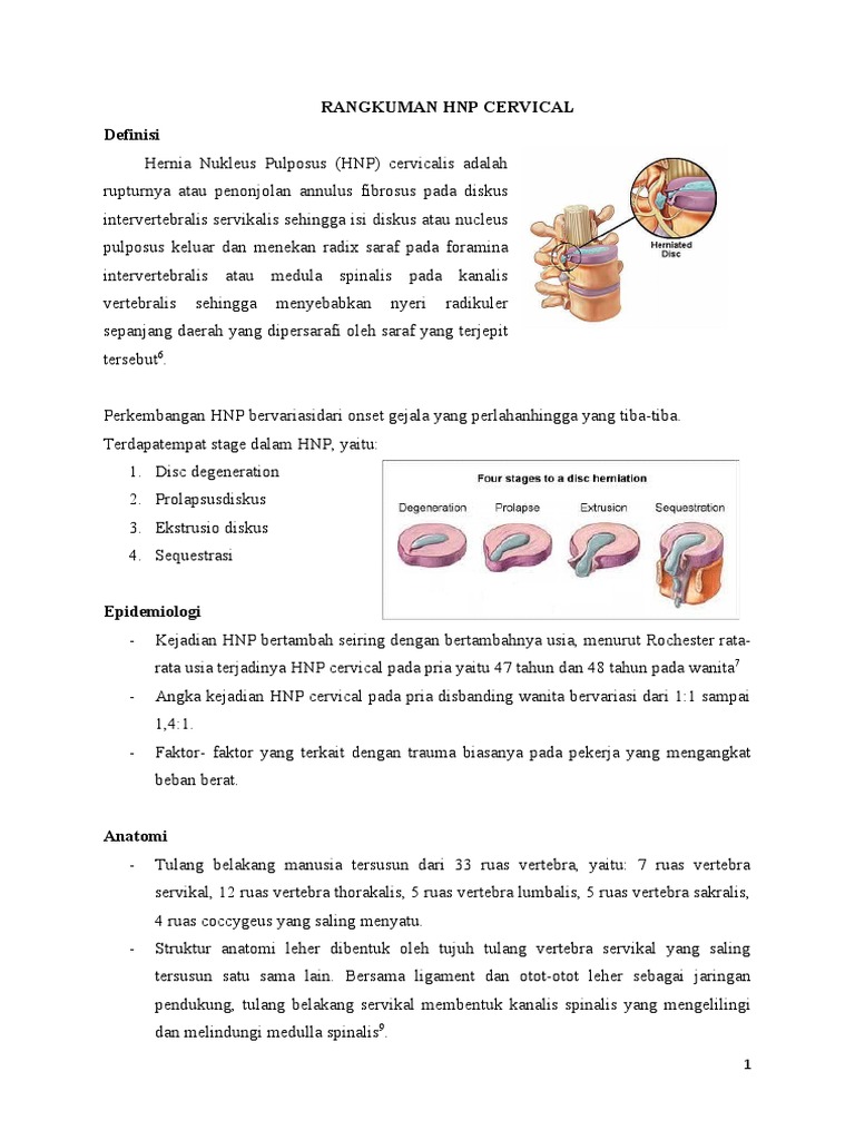 Rangkuman-HNP Cervical | PDF