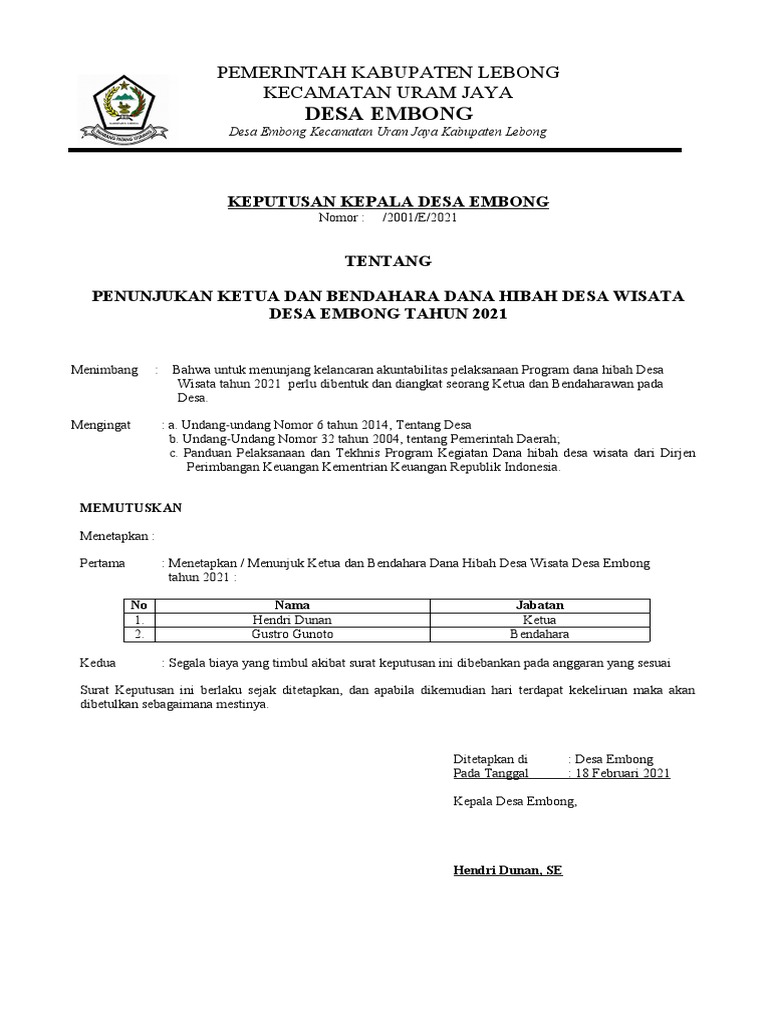 SK Desa | PDF