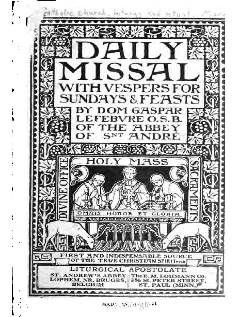 Daily Missal | PDF | Liturgical Year | Worship
