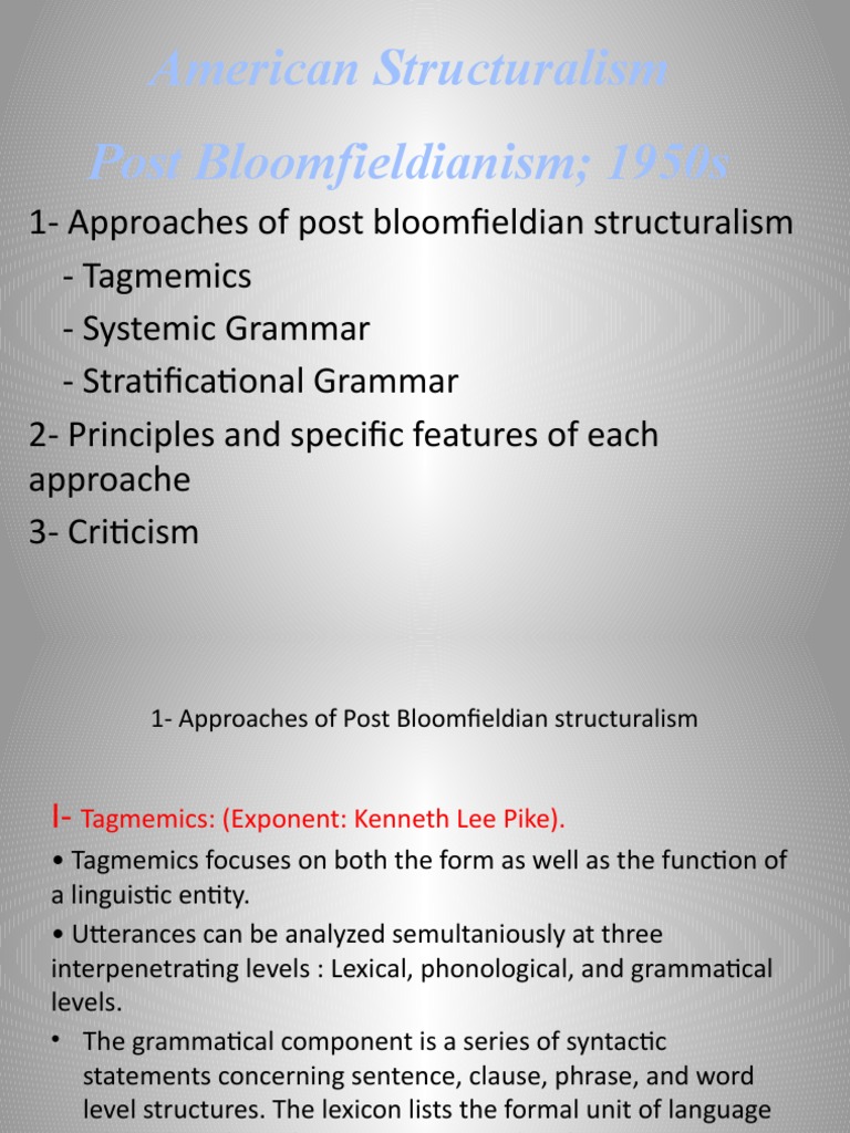 American Structuralism: A Concise Overview | PDF | Linguistics | Semiotics