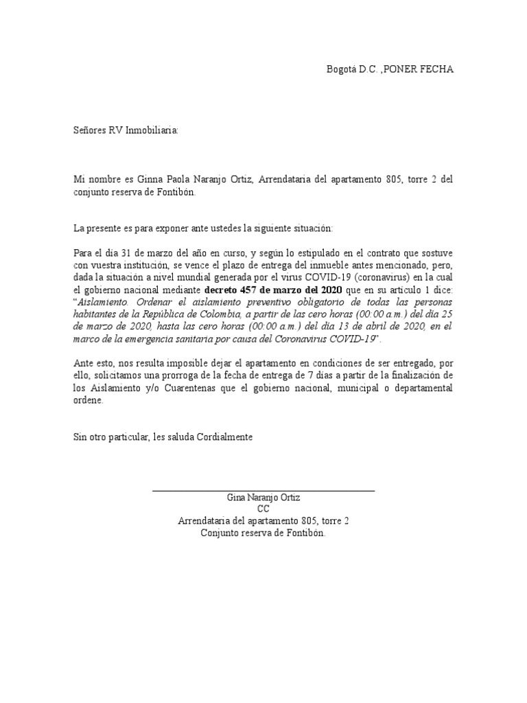 Carta Prorroga Apto | PDF
