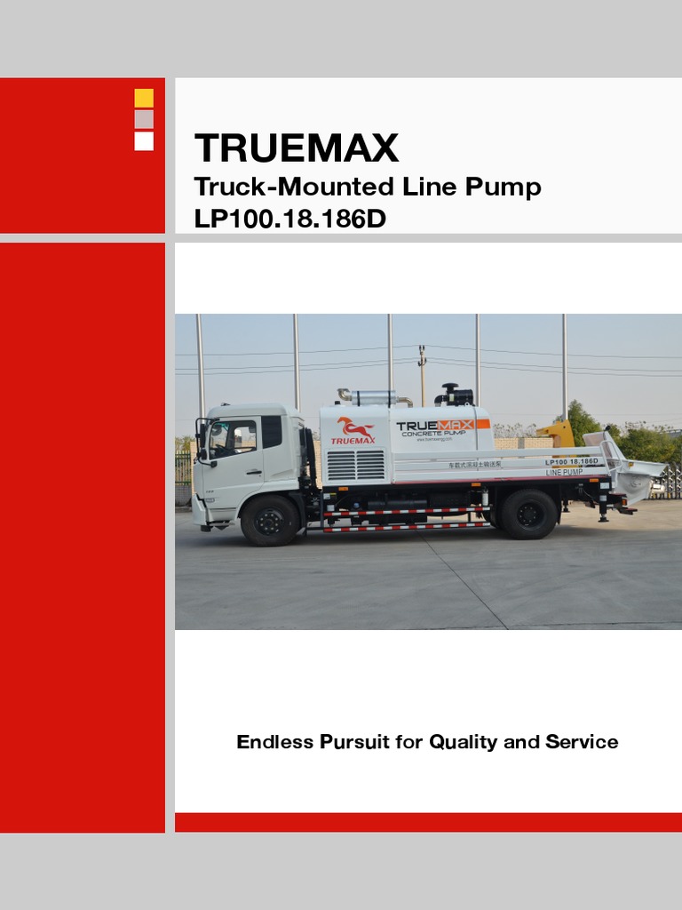 Truemax: Truck-Mounted Line Pump LP100.18.186D | PDF | Engines | Pump