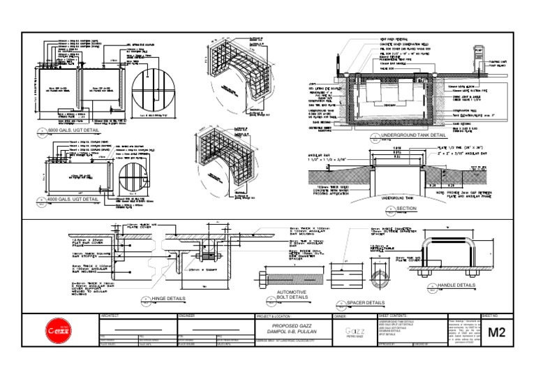 6000 Gals. Ugt Detail Underground Tank Detail: Proposed Gazz Dampol Ii ...