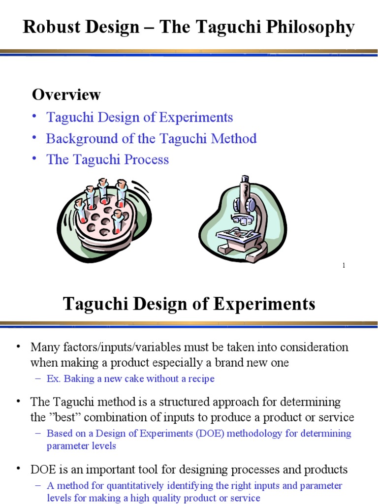 Robust Design Taguchi | PDF | Experiment | Engineering Tolerance