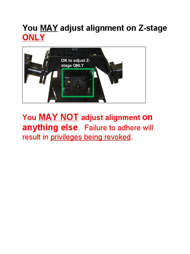 You MAY Adjust Alignment On Z | PDF