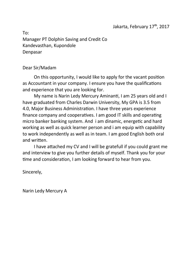 Application Letter With Resume | PDF | Career & Growth