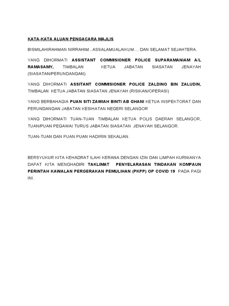 Contoh Emcee Text | PDF