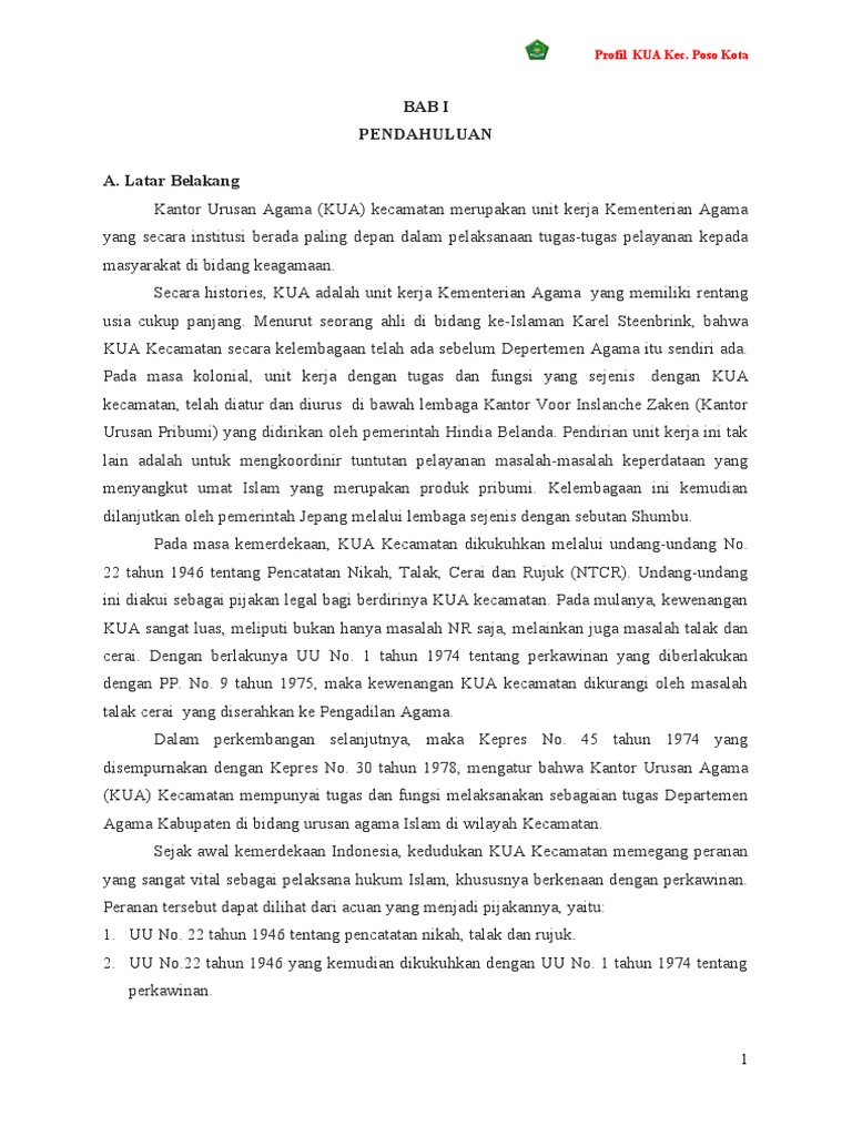 3 Profil Kua Poso Kota Hendy | PDF