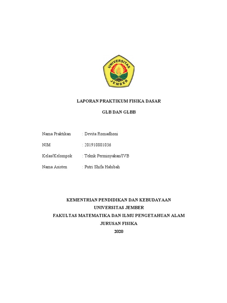 Devita Romadhoni - k4b - Laporan GLB Dan GLBB | PDF