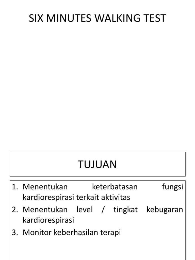 Six Minute Walking Test | PDF
