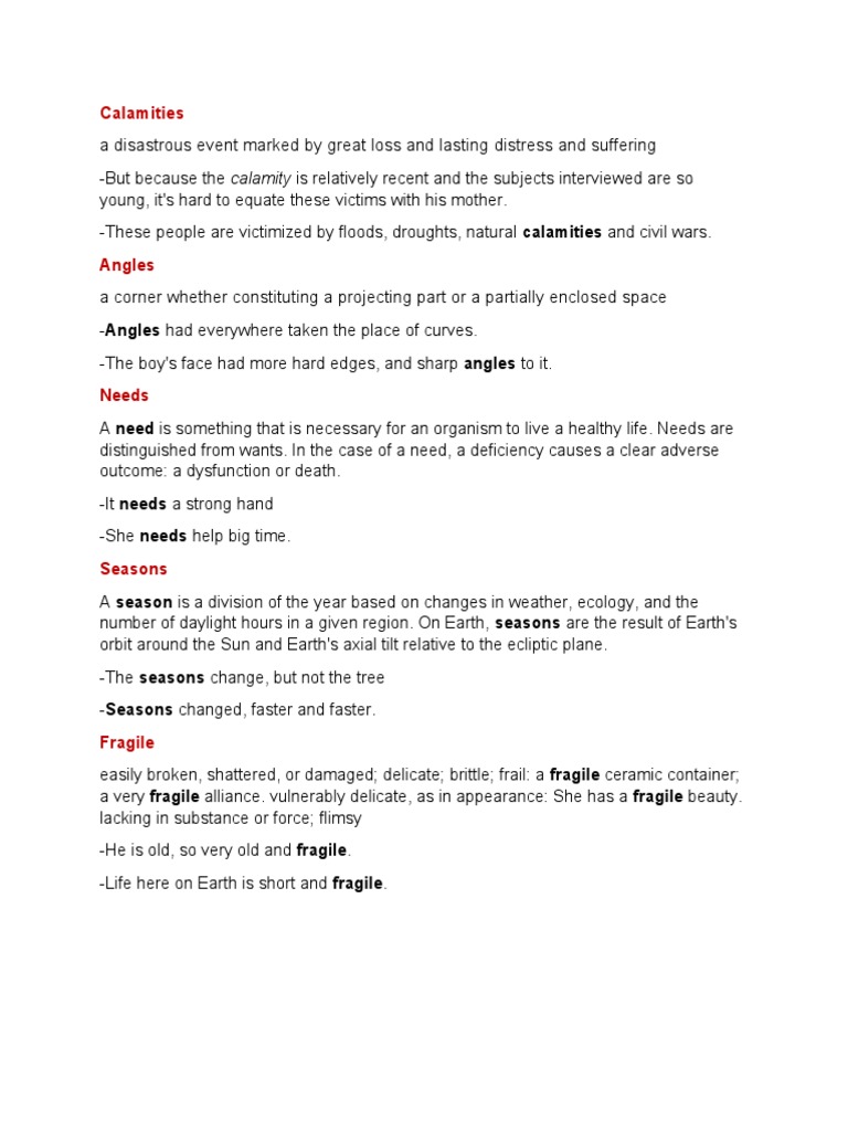 Calamity Meaning | PDF | Earth | Natural Environment