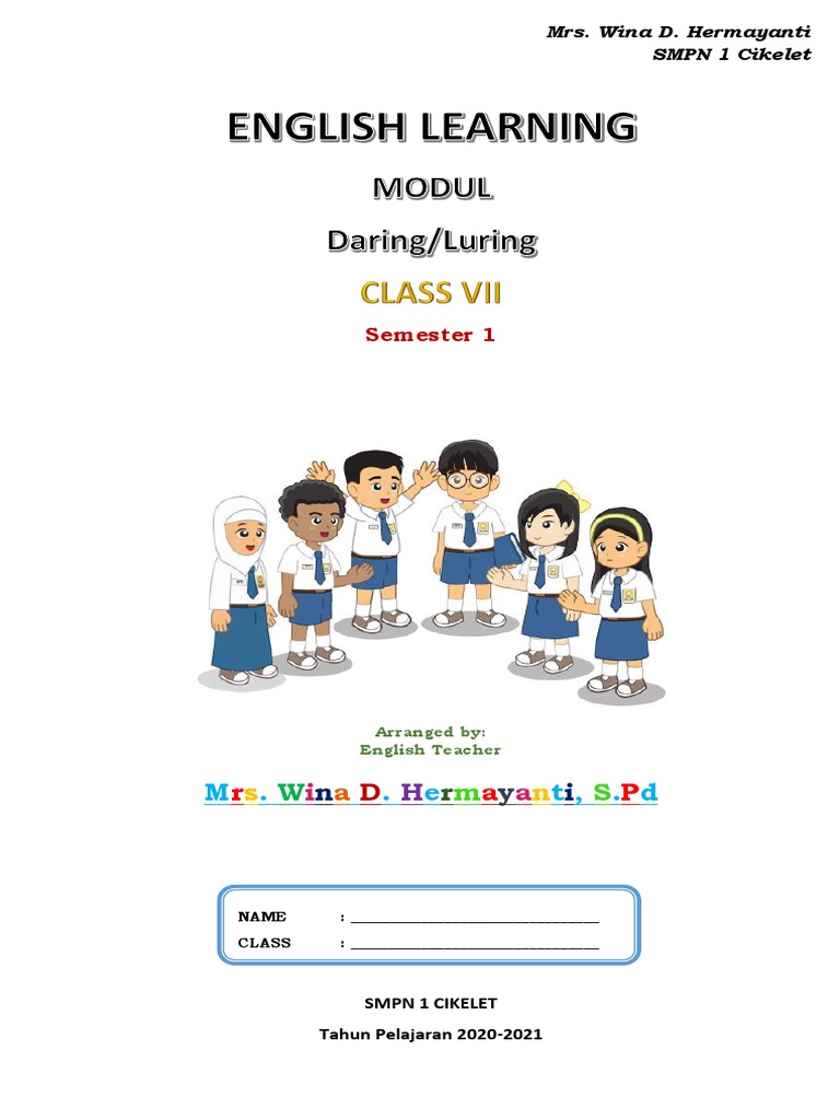 English Learning Modul Class 7 Semester 1 2020 | PDF
