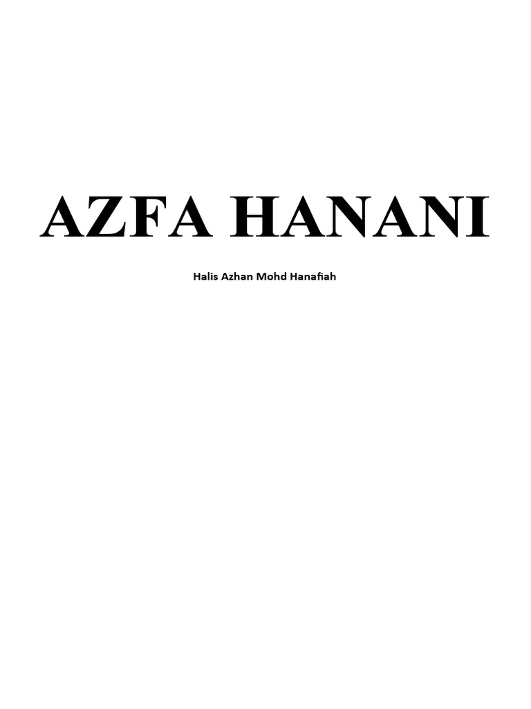 Azfa Hanani Nota Lengkap | PDF