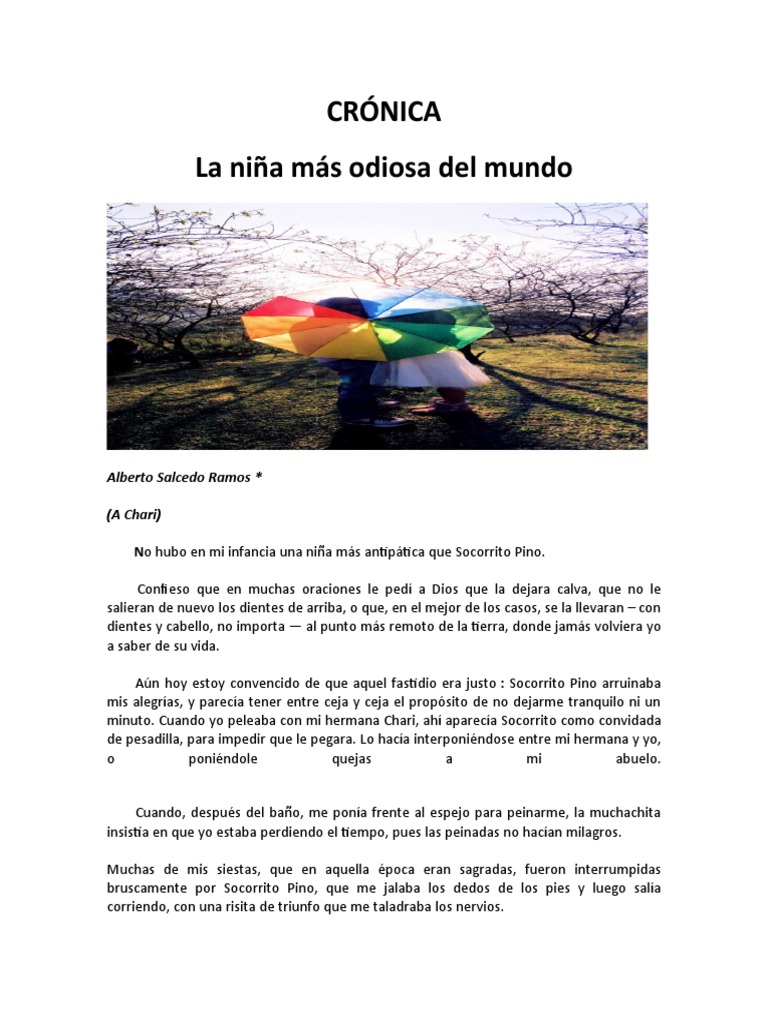 La Niña Más Odiosa Del Mundo Pdf