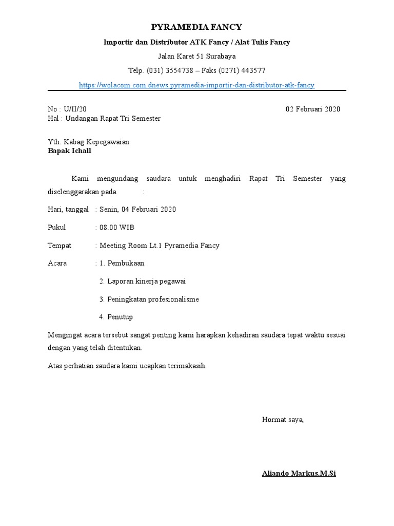 Surat Undangan | PDF