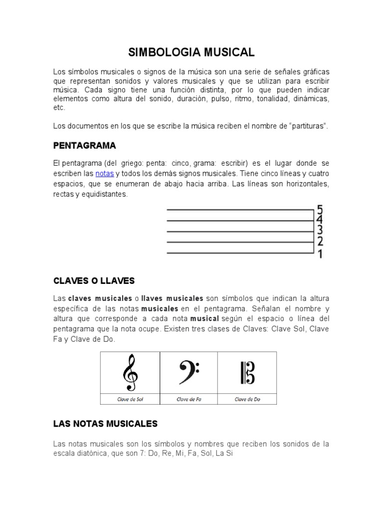 Simbologia Musical | PDF