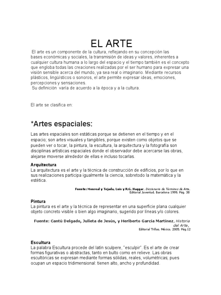 Que Es El Arte | PDF | Escultura | Grabado