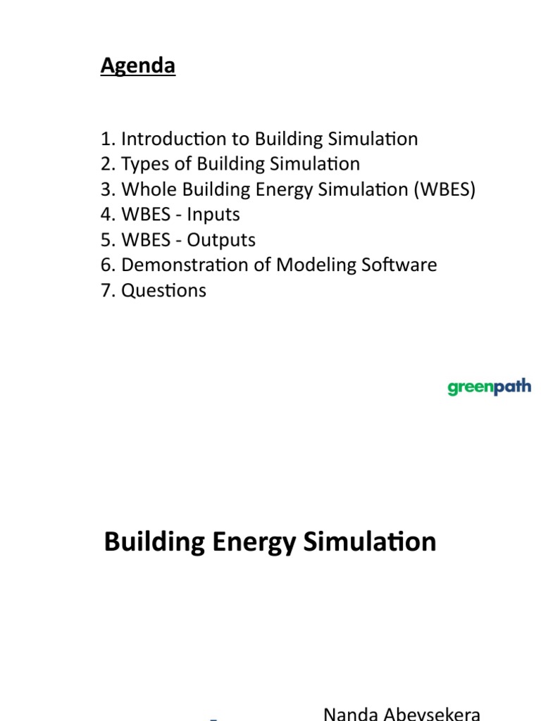 Building Energy Simulation | PDF | Computer Simulation | Simulation