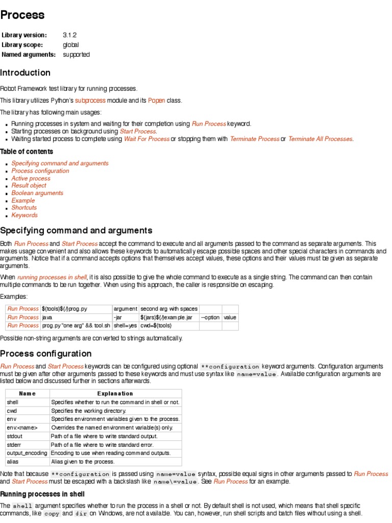 Process: Subprocess Popen | PDF | Command Line Interface | Parameter ...
