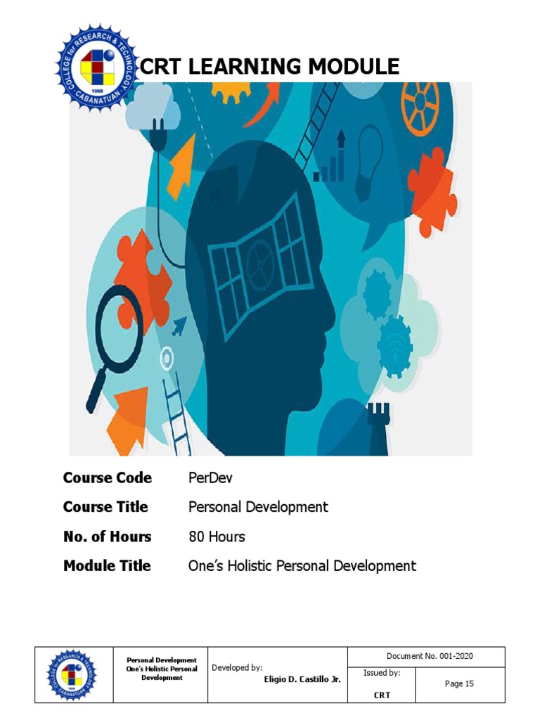 CRT Learning Module: Course Code Course Title No. of Hours Module Title ...