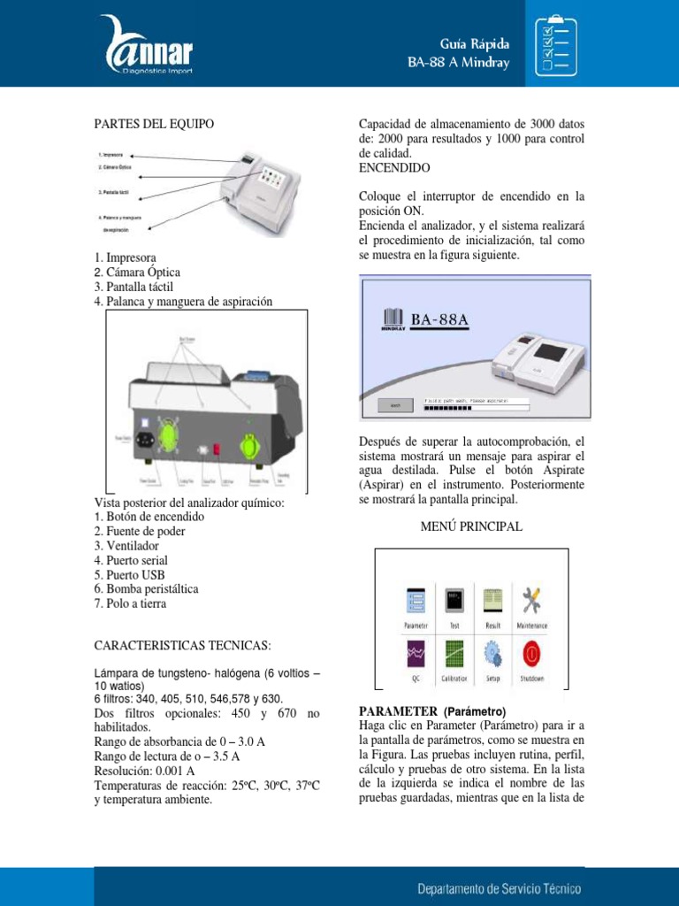 Guía Rápida BA-88 A Mindray: Parameter | PDF | Informática y tecnología ...