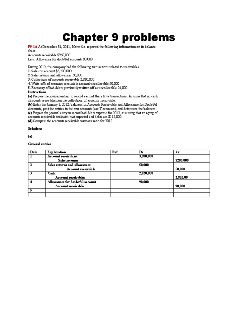 Chapter 9 Problems | PDF