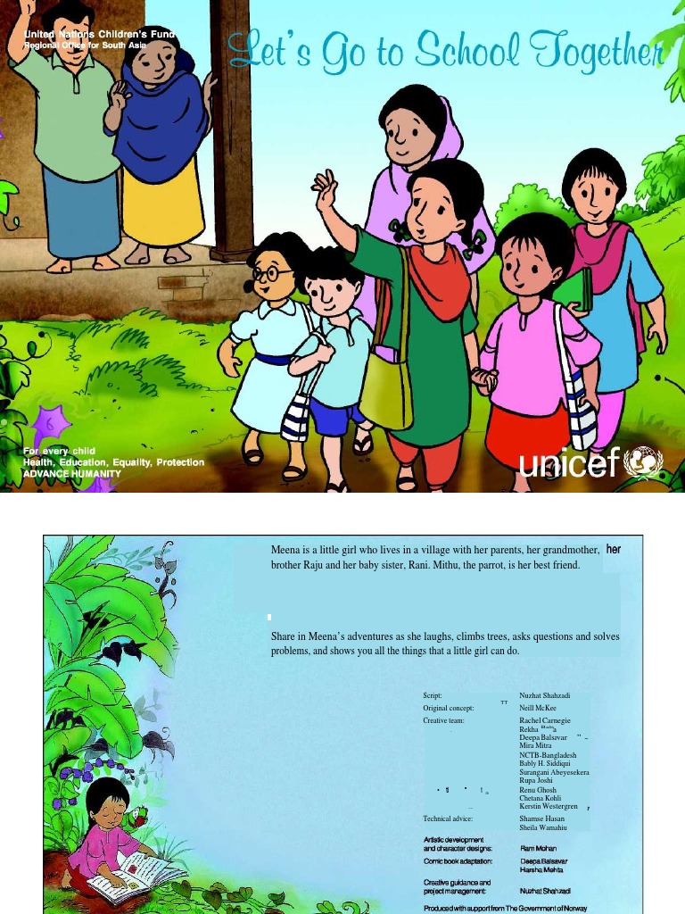 Unicef-Rosa Meena Let Us Go To School Together | PDF