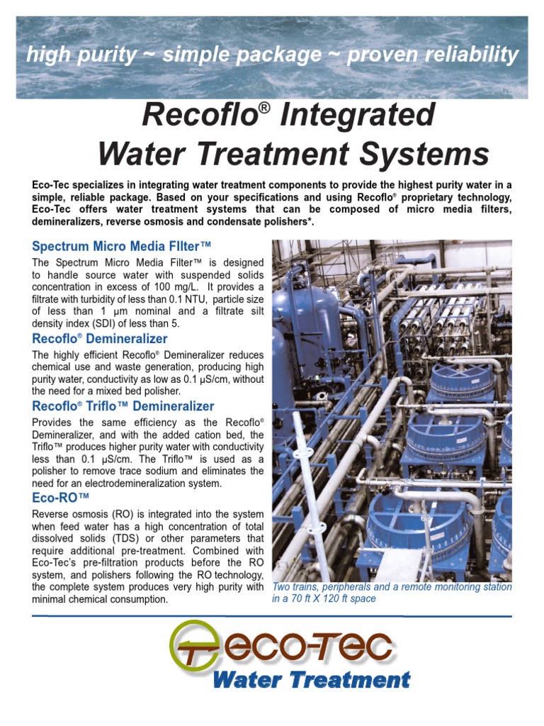 Recoflo Integrated Water Treatment Systems: High Purity Simple Package ...