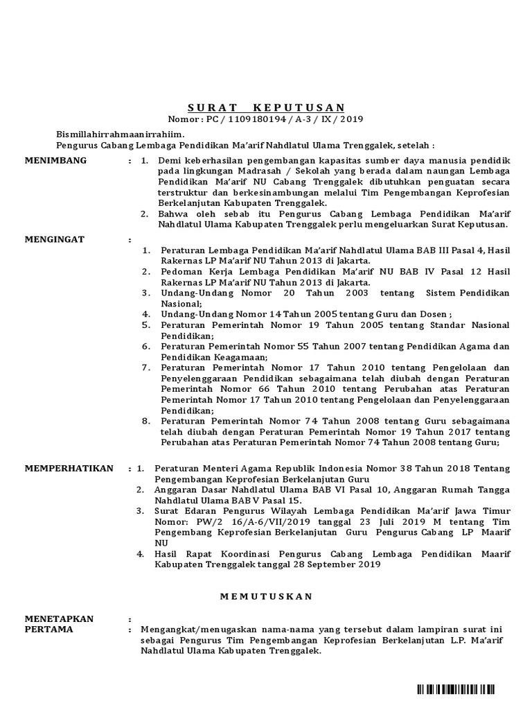 SK Tim PKB | PDF | Karier & Perkembangan | Kesehatan Holistik