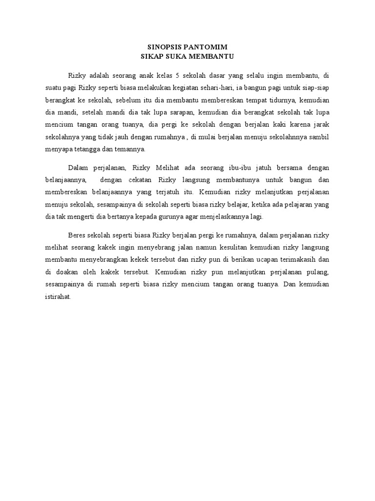 Sinopsis Pantomim | PDF