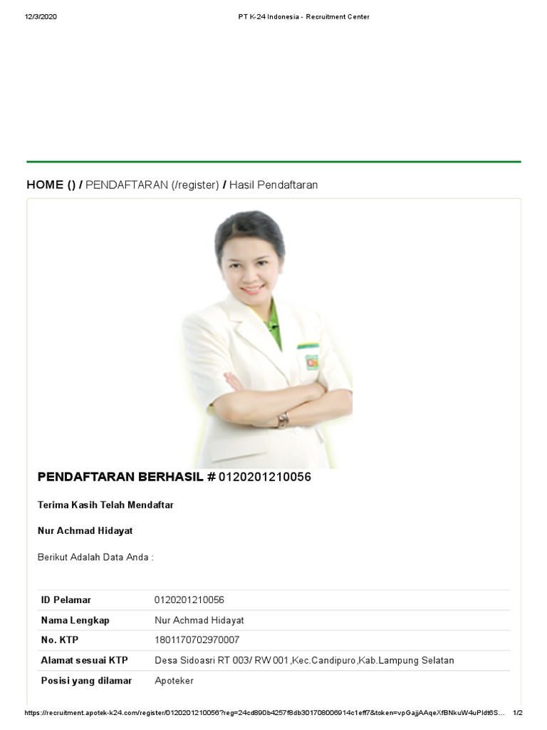 PT K-24 Indonesia - Recruitment Center DAYAT | PDF