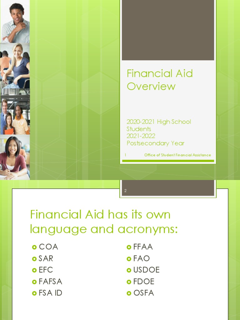 Financial Aid Overview 20-21 | PDF | Parent | Relationships