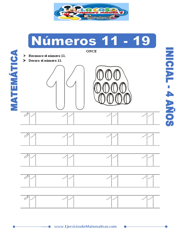 Numeros 11 Al 20 | PDF | Diseño gráfico | Visión