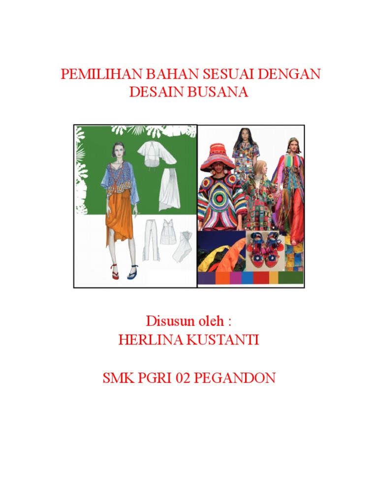 Pemilihan Bahan Sesuai Dengan Desain Busana | PDF