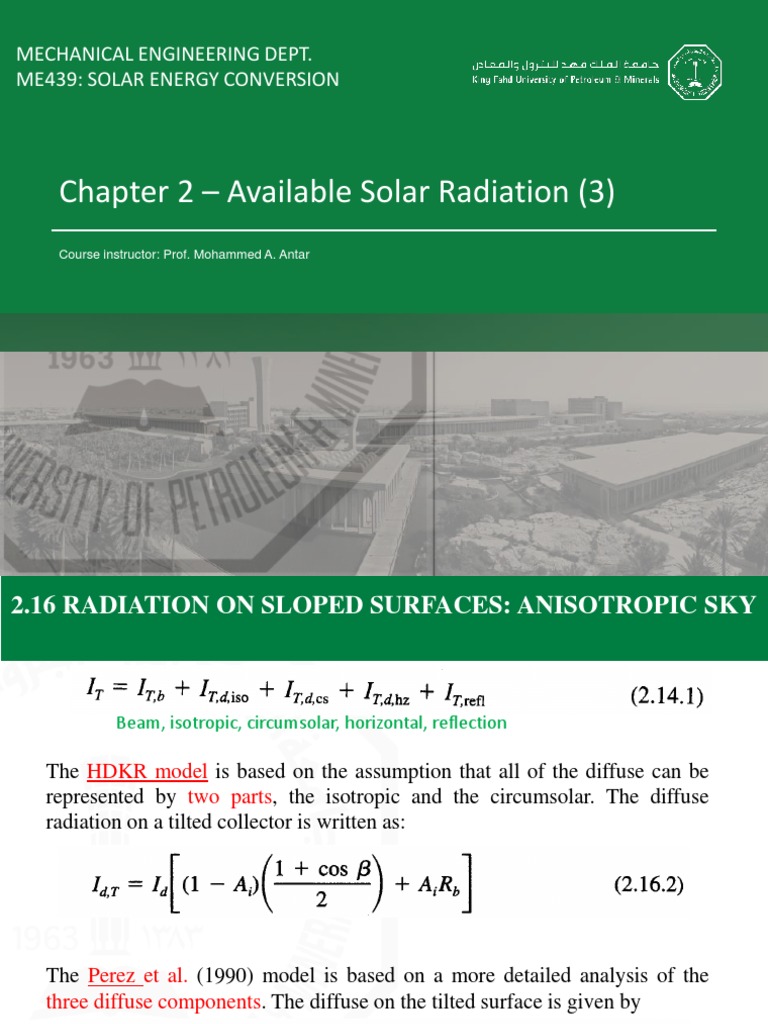 Chapter 02c Available Solar Radiation | PDF | Latitude | Radiation