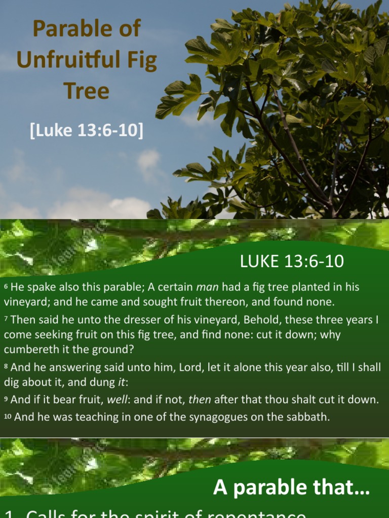 Parable of Unfruitful Fig Tree | Download Free PDF | Jesus | Christian ...