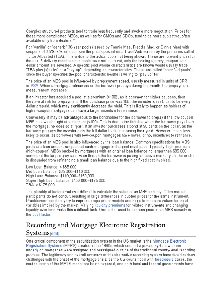 Recording and Mortgage Electronic Registration Systems | PDF | Mortgage ...