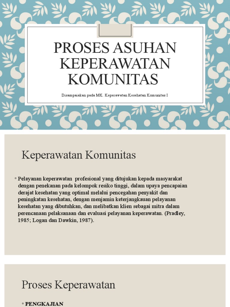 Asuhan Keperawatan Komunitas | PDF