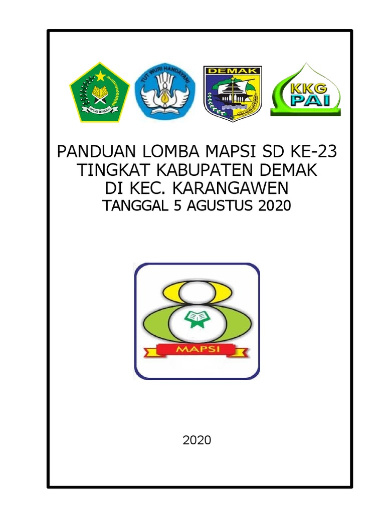 Panduan Mapsi - 23 Tk. Kab Demak, Karangawen 5 Agustus 2020-Dikonversi | PDF