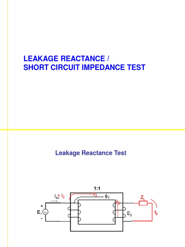 Leakage Reactance Test Procedures | PDF