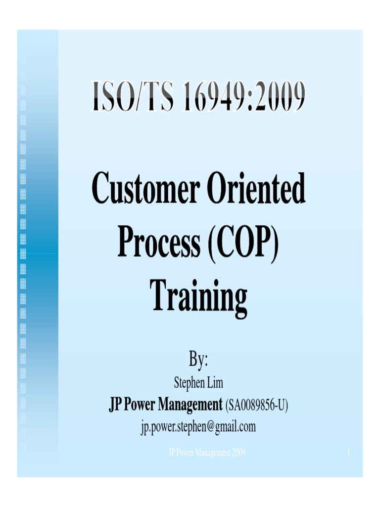 Customer Oriented Process (COP) (Compatibility Mode) | PDF