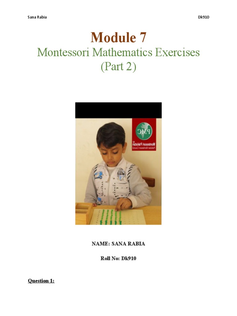 Module 7 Assignment PMC (Sana Dk910) | PDF | Division (Mathematics ...