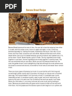 Moist Banana Bread Recipe | PDF | Breads | Baking